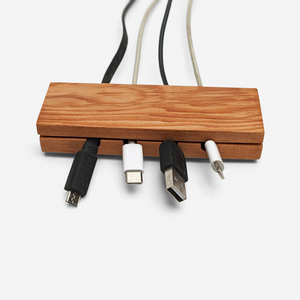 Desk Cable Holder | Wooden Cable Holder | Formr